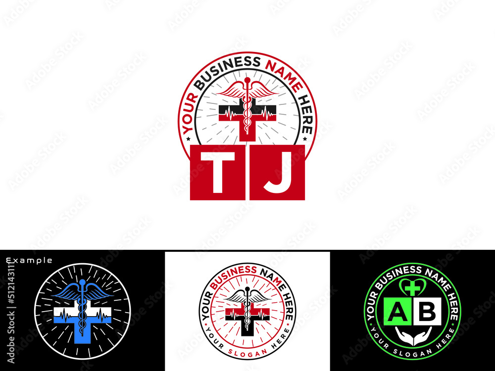 Simple TJ Logo Icon, Letter Tj jt Logo Image Design With Colorful ...