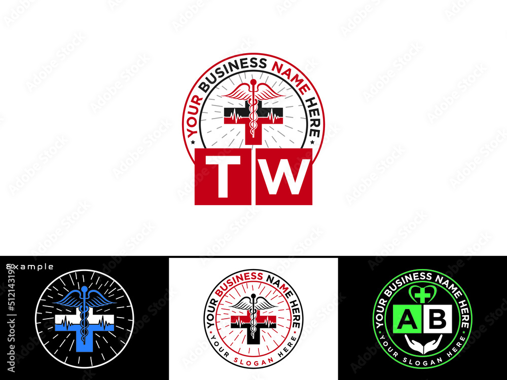 Simple TW Logo Icon, Letter Tw wt Logo Image Design With Colorful ...