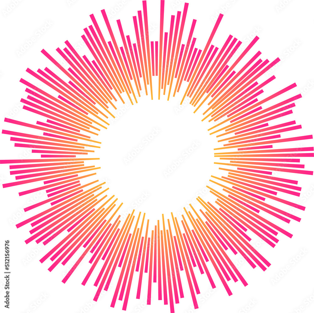 Circle Audio Wave Neon Round Music Abstract Waveform Sign Stock ...