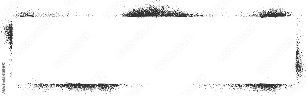 Spray Paint Graffiti Rectangular Frame Stencil Stock Illustration ...