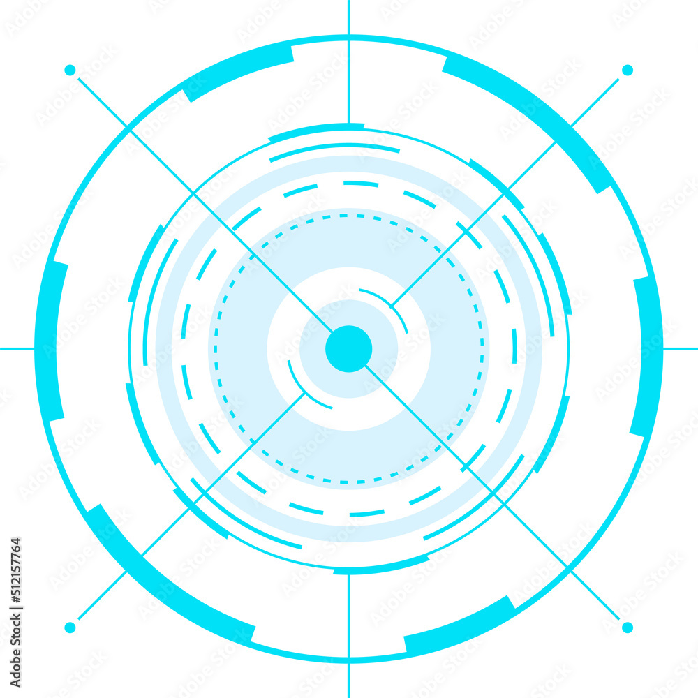 Futuristic Cyberpunk HUD Aim Round Crosshair Stock Photo | Adobe Stock