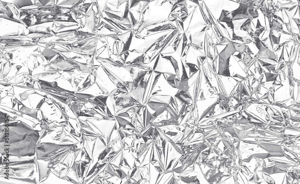 Crumpled Silver Surface Textures Stock Photo | Adobe Stock