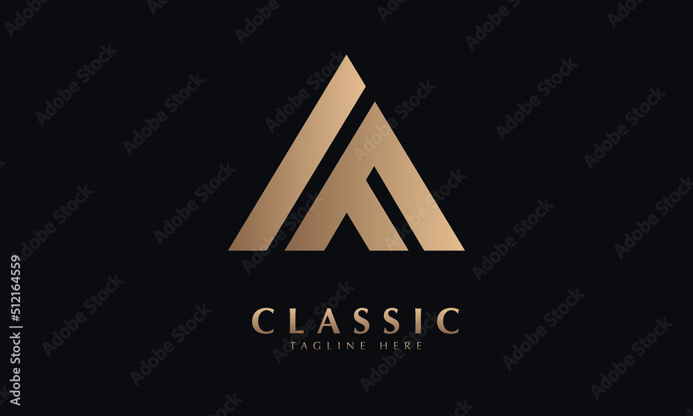 alpha design tower vector logo monograme template Stock Vector | Adobe ...