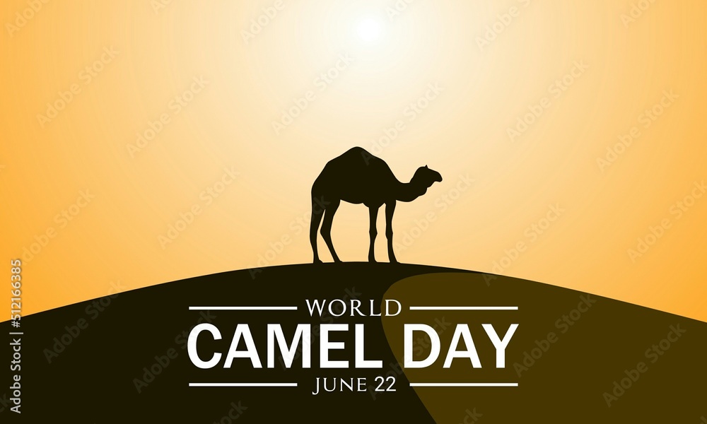 World Camel day theme vector illustration. Stock Vector | Adobe Stock