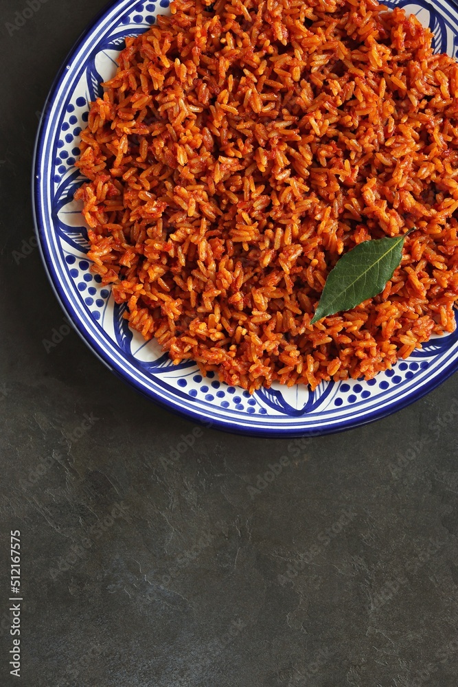 Jollof Rice. Traditional Nigerian spicy rice dish. National Jollof Rice ...
