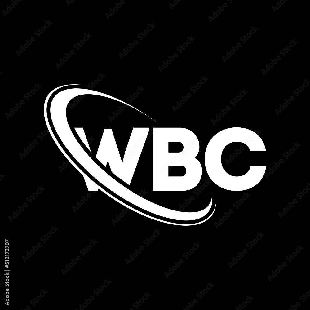 WBC logo. WBC letter. WBC letter logo design. Intitials WBC logo linked with circle and ...