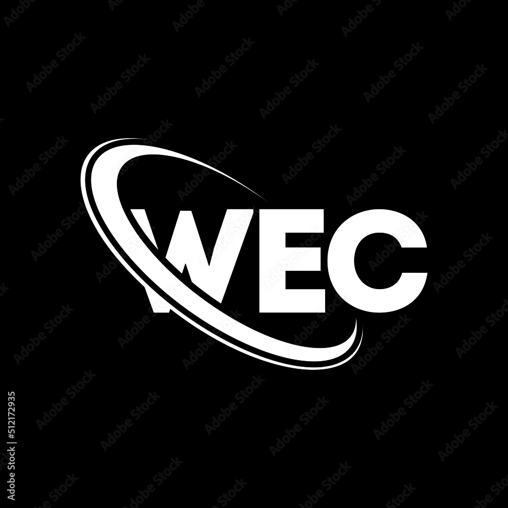 WEC logo. WEC letter. WEC letter logo design. Initials WEC logo linked ...
