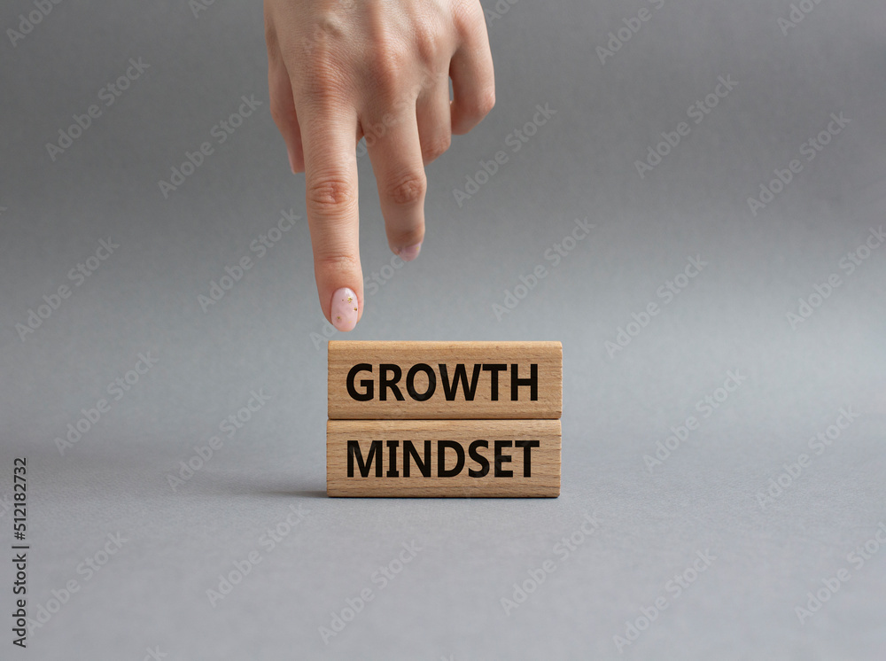 Growth Mindset symbol. Concept word Growth Mindset on wooden blocks ...
