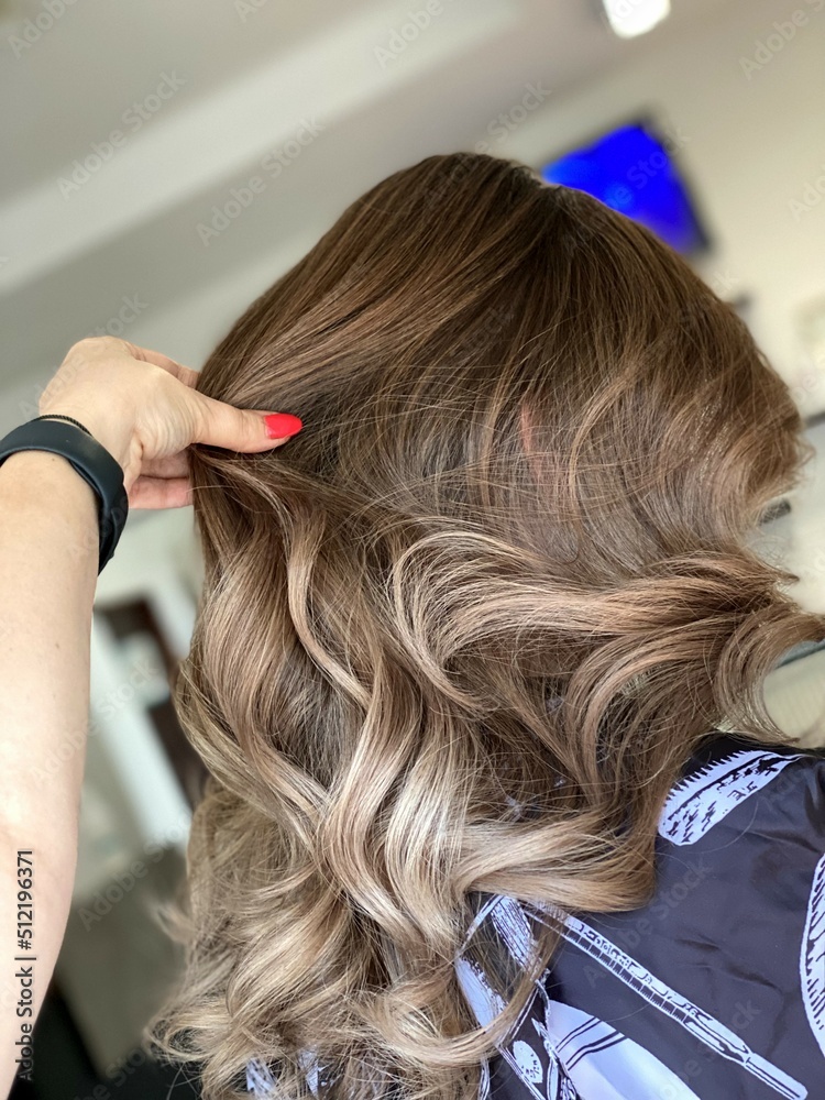 beautiful hair. dyed hair in a beauty salon. hair. dyed hair. hair ...