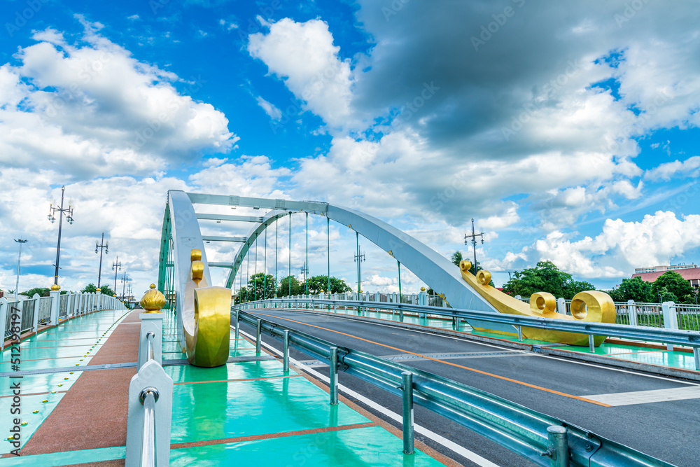 Chan Palace Bridge over the Nan River Chan Palace bridge blue sky ...