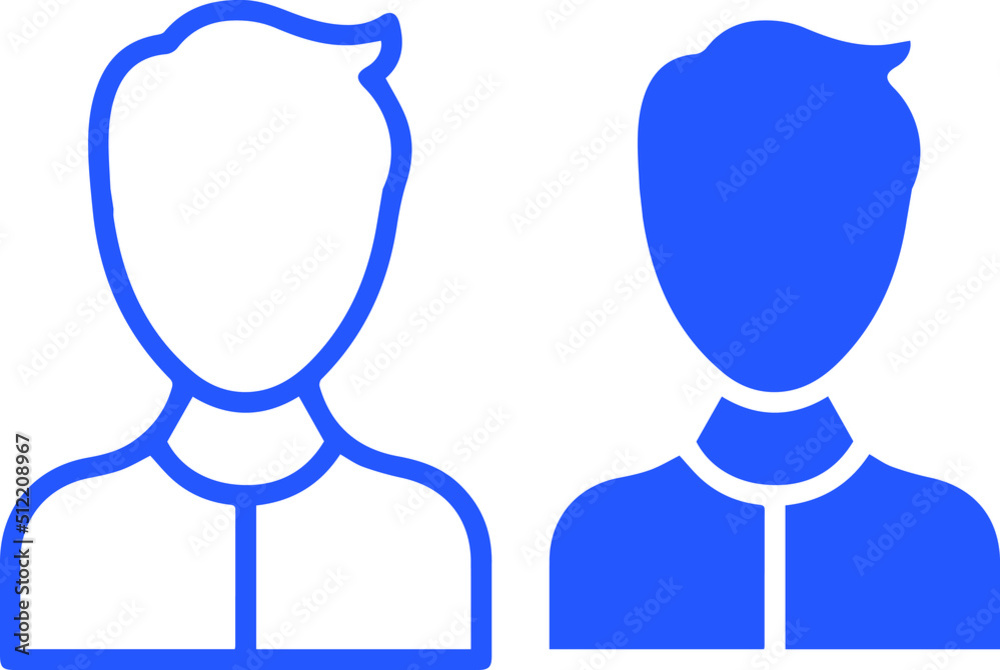 User Icon set. Profile icon. Monochrome icon. People sign. account ...