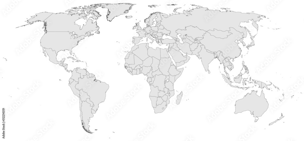 Socialpolitical World Map / Ai Illustrator vector / All contries ...