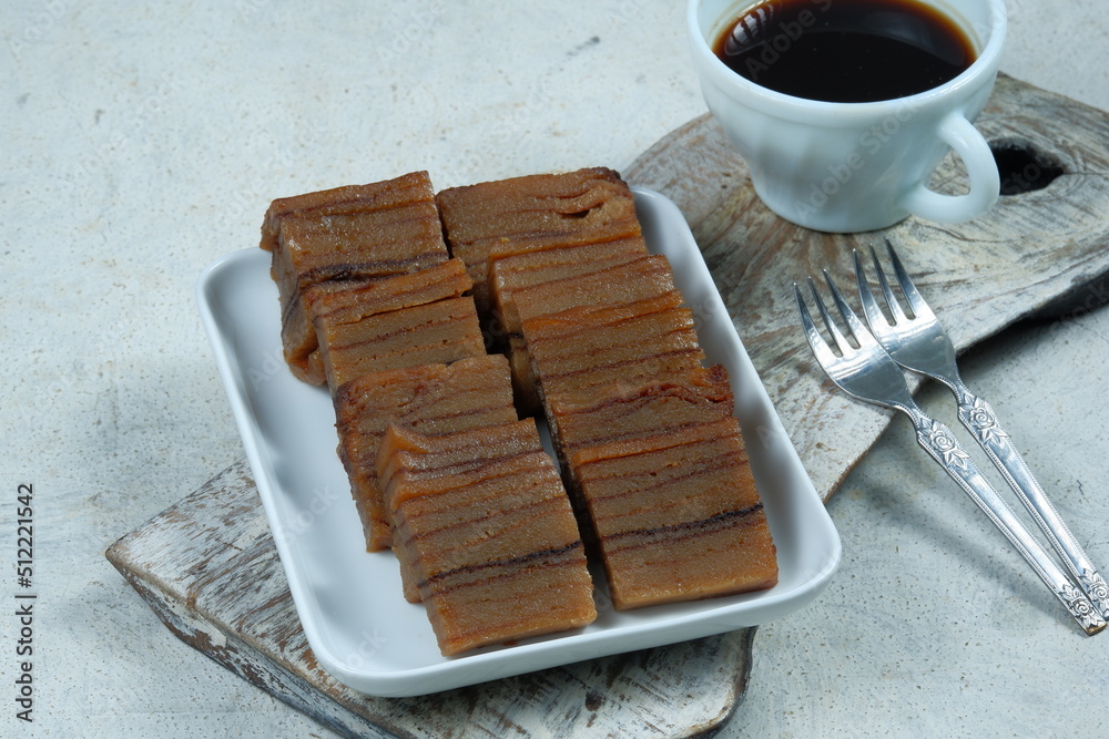 kue lapis engkak ketan- is one of the original Indonesian layer cakes ...