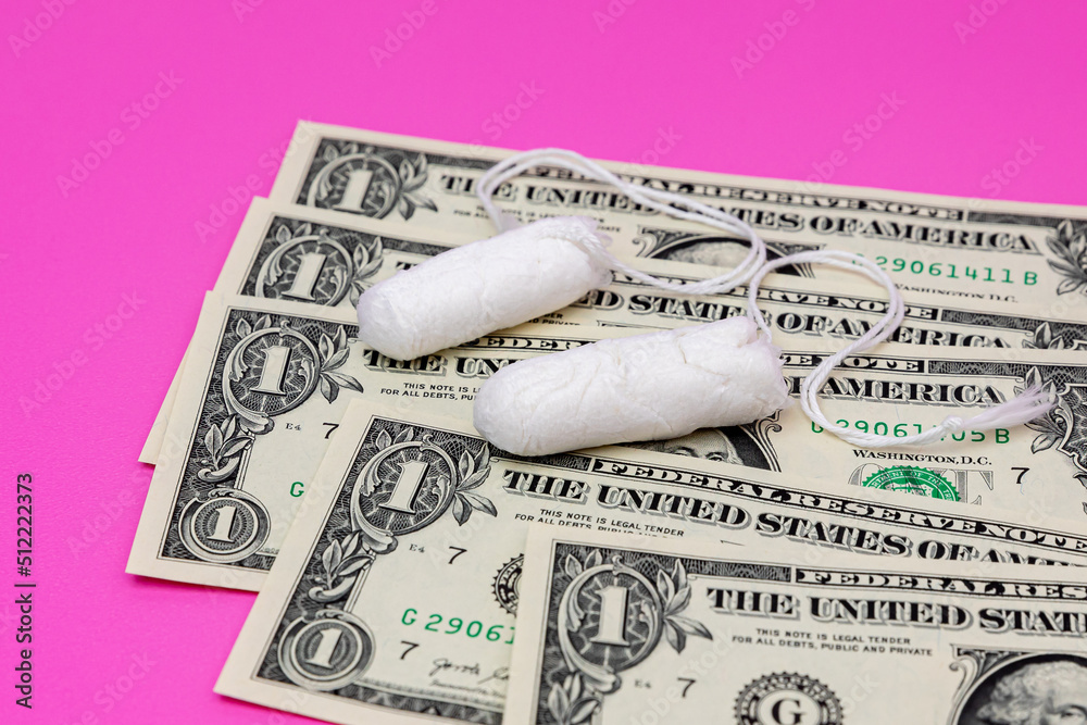 Tampons and cash money. Tampon shortage, tax, pink tax and feminine ...