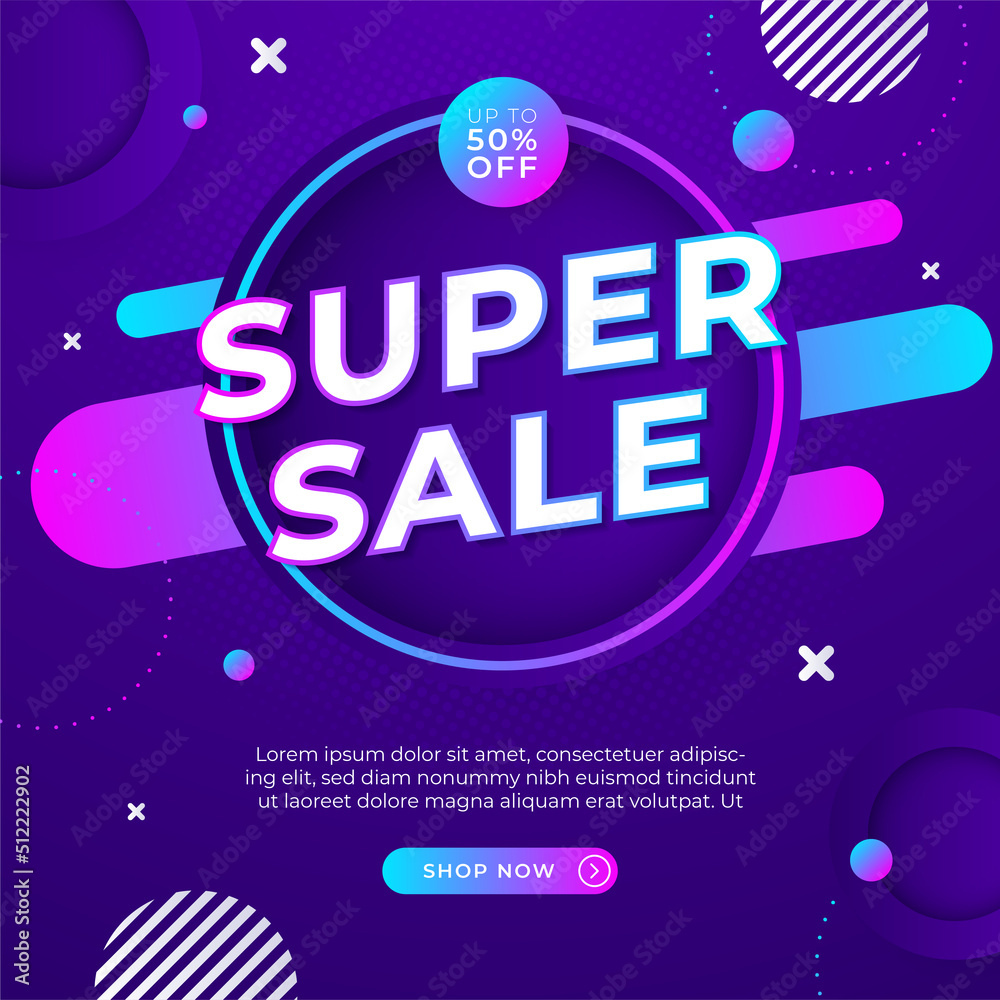 Sale and design background set with colorful abstract shapes. Special ...