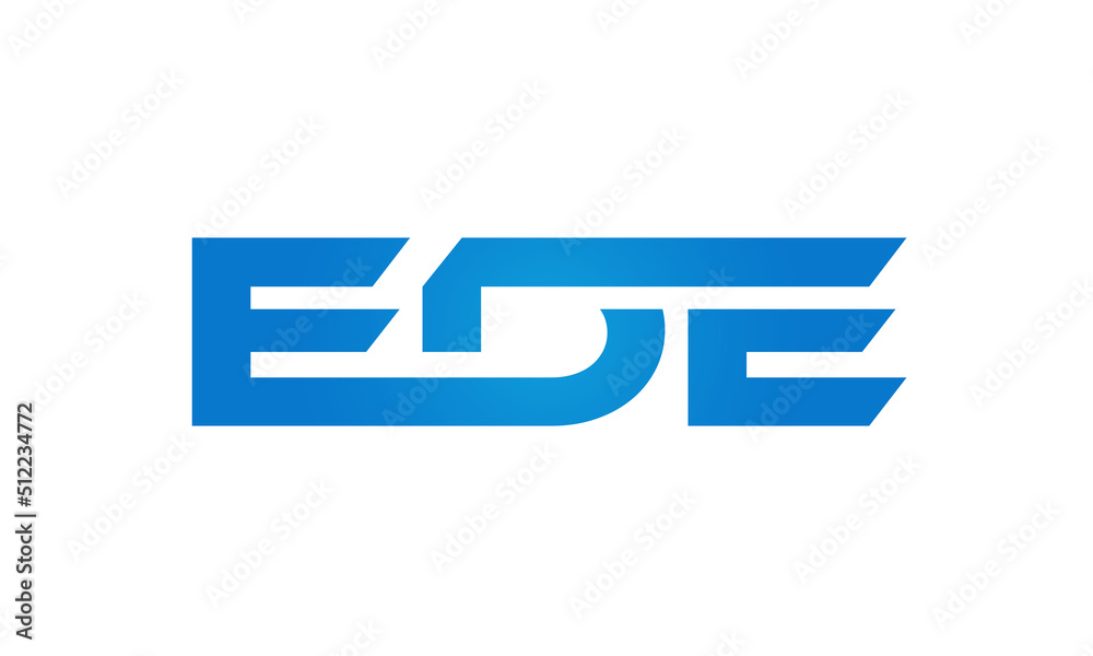 Connected EDE Letters logo Design Linked Chain logo Concept Stock ...