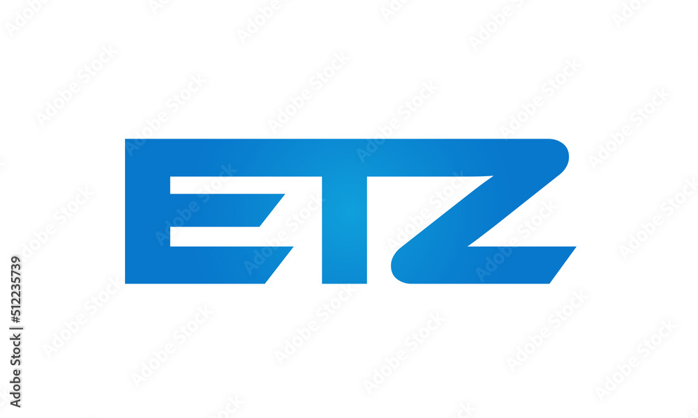 Connected ETZ Letters logo Design Linked Chain logo Concept Stock ...