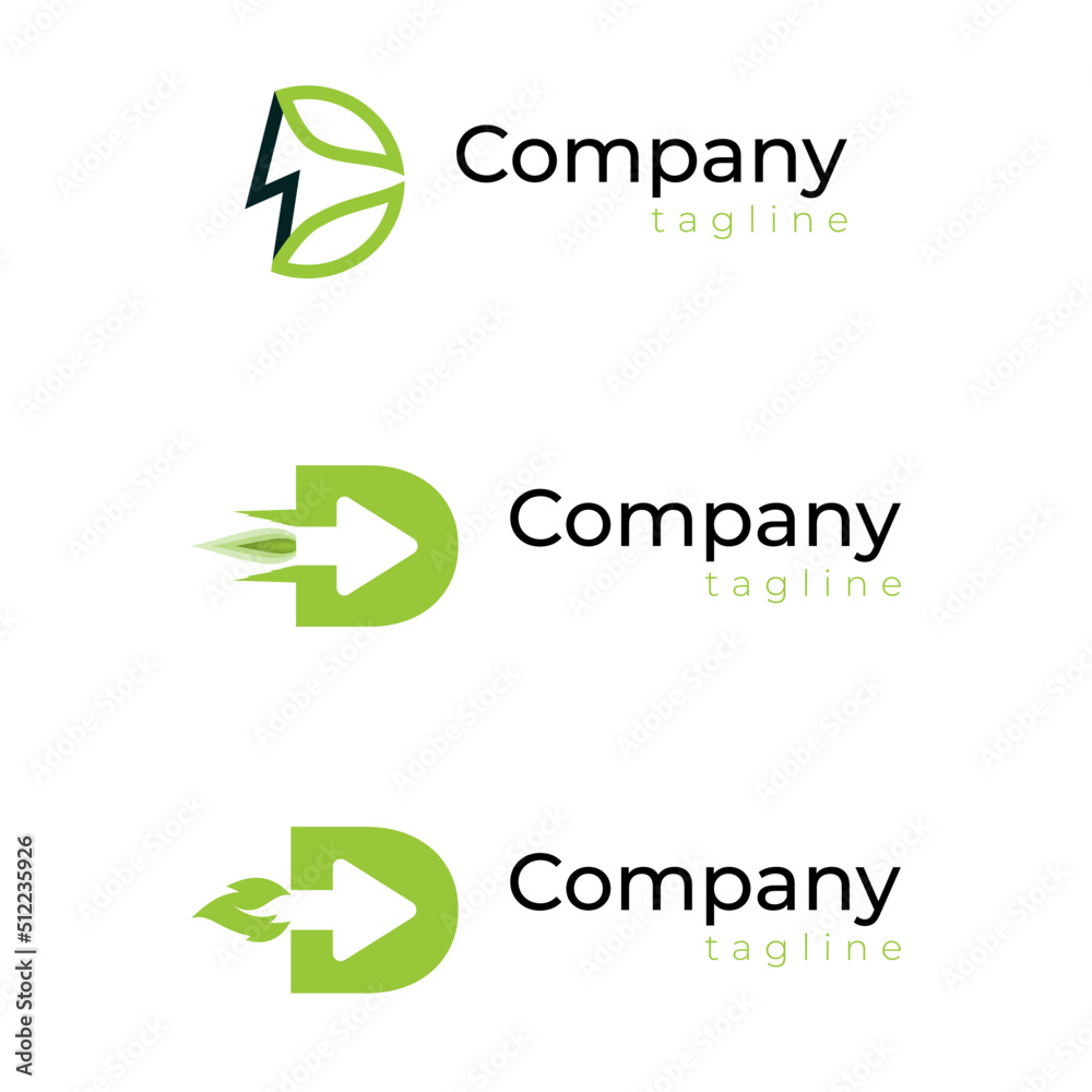 Simple and modern letter D logo with a rocket icon Stock Vector | Adobe ...