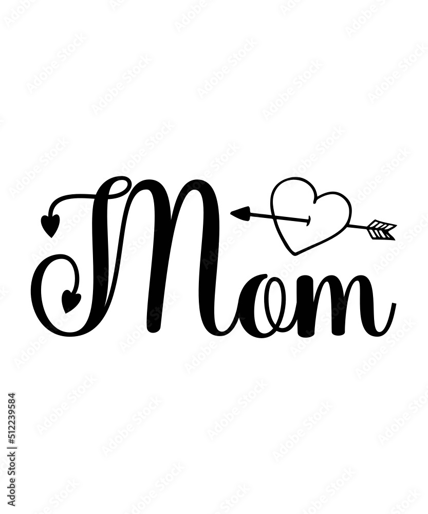 Vecteur Stock Mom SVG, Mother svg, Mother's Day SVG, mom split name ...