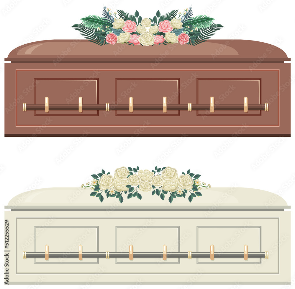 Set of different coffins Stock Vector | Adobe Stock