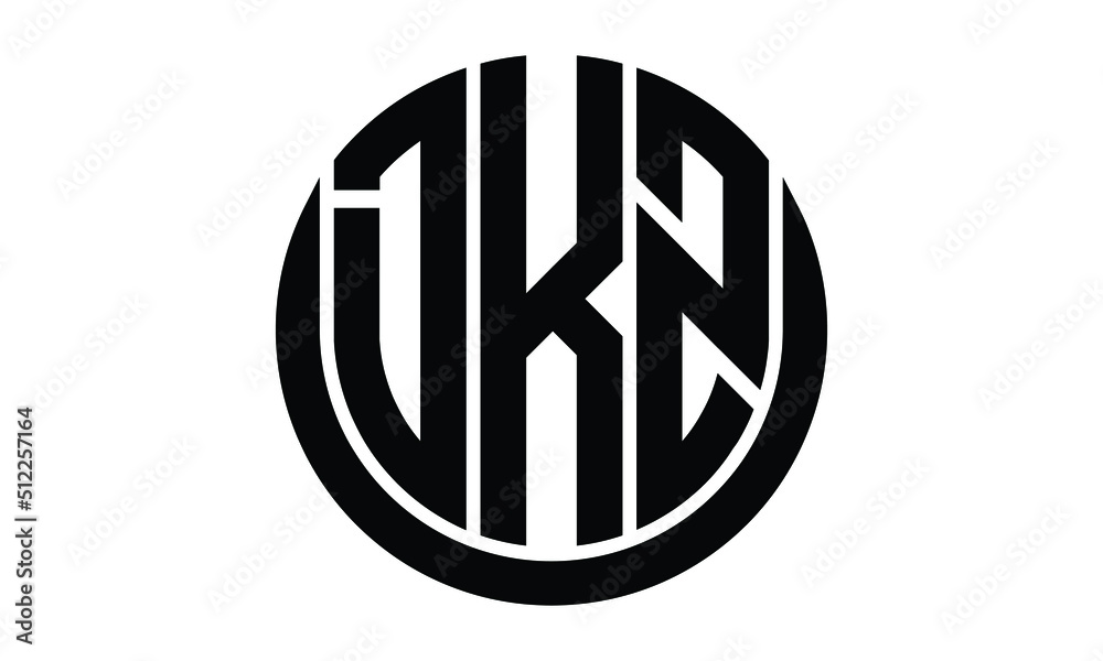 DKZ shield in circle logo design vector template. letter mark, wordmark ...
