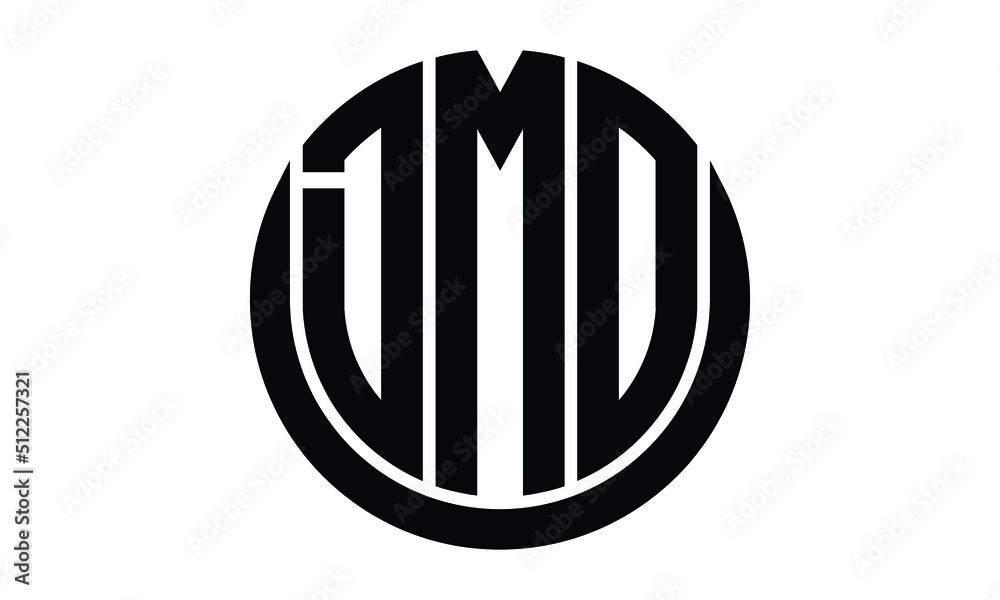 Vecteur Stock DMO shield in circle logo design vector template. letter ...