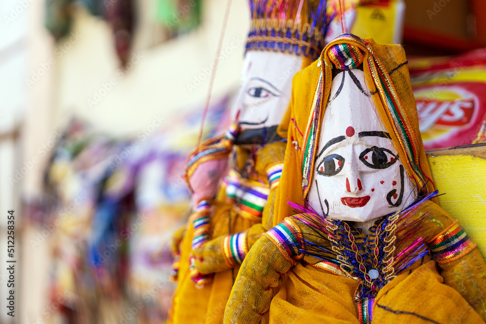 Colorful Indian puppets for sale in Mandawa India Stock Photo | Adobe Stock