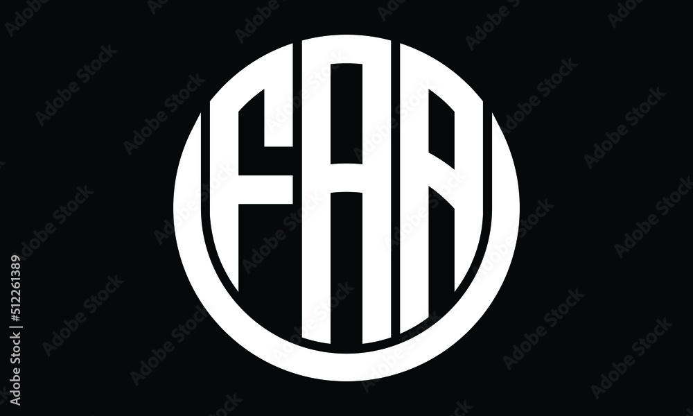 FAA shield in circle logo design vector template. letter mark, wordmark ...