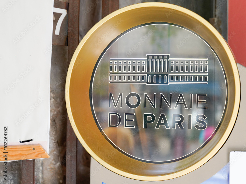 monnaie de paris sign logo and text brand entrance office to the coin ...