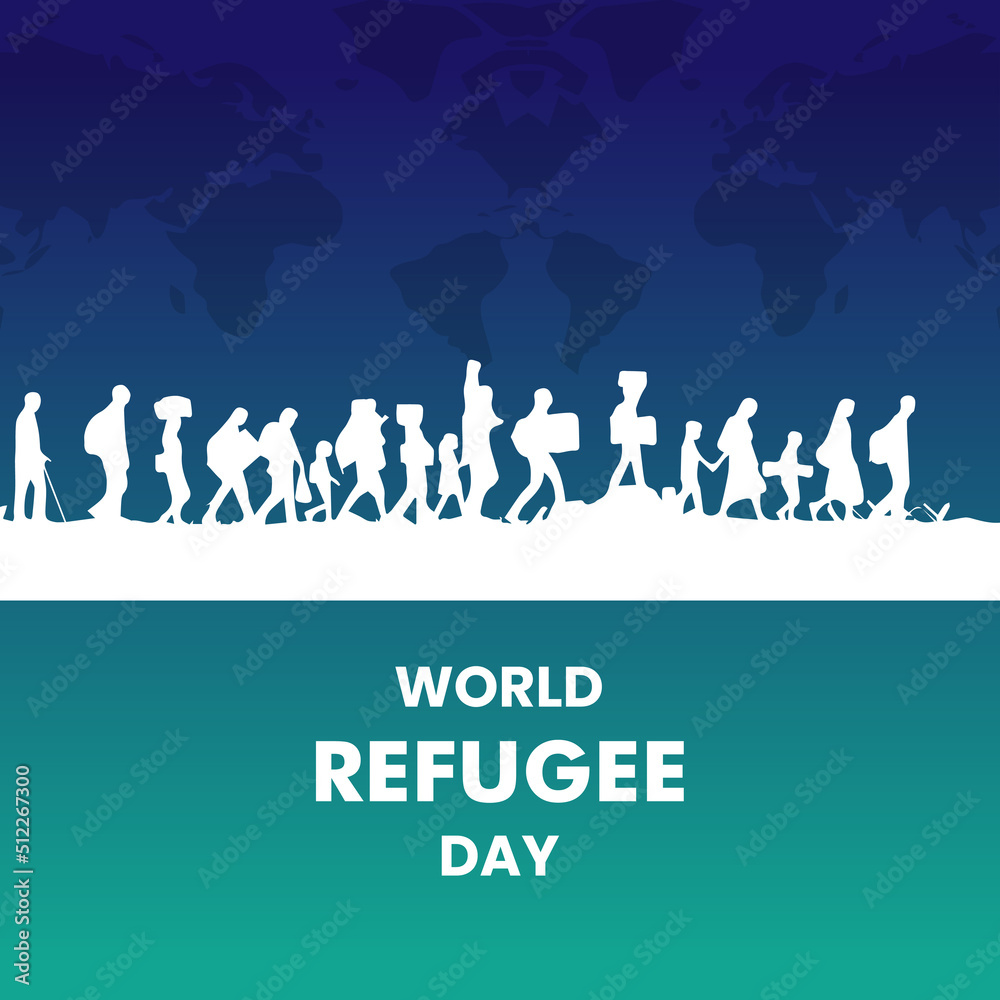 World Refugee Day Banner Design Stock Vector | Adobe Stock