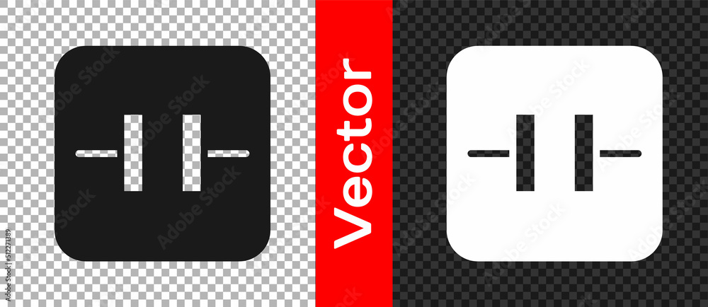 Black Electrolytic capacitor icon isolated on transparent background ...