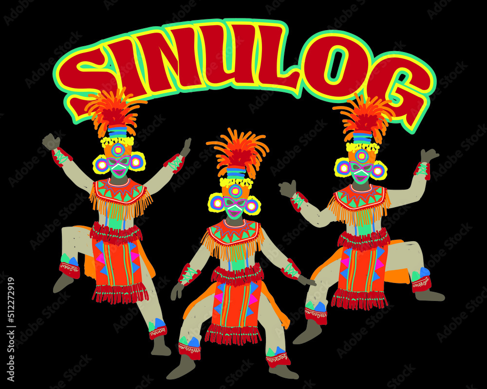 Philippine cebu festival sinulog celebration fiesta Stock Vector ...