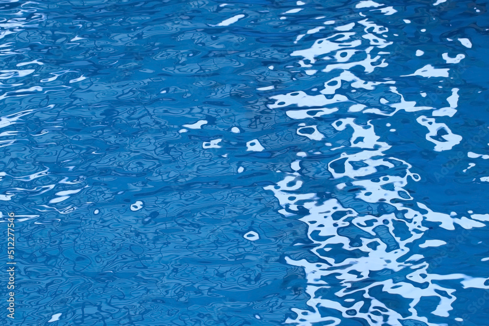 Image processed water surface of the wavy blue aquarium pool texture ...