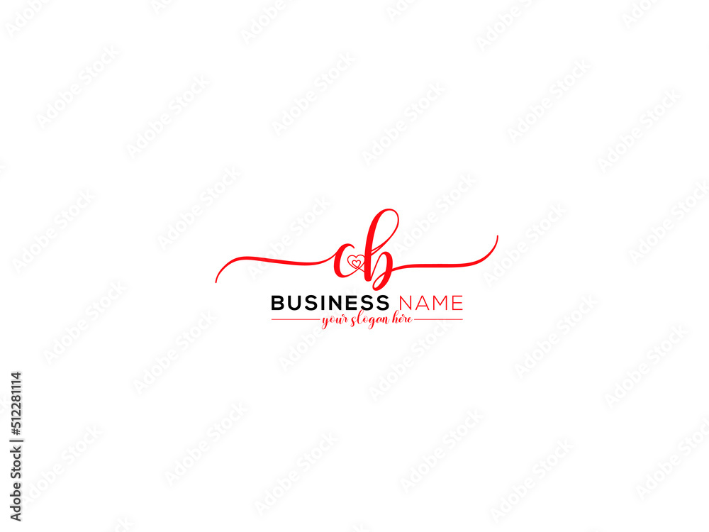 Stockvector Signature CB Logo Image, Colorful Cb bc Logo Letter Vector ...