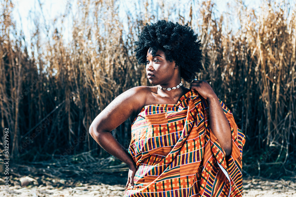 Black woman in traditional African attire Stock Photo | Adobe Stock