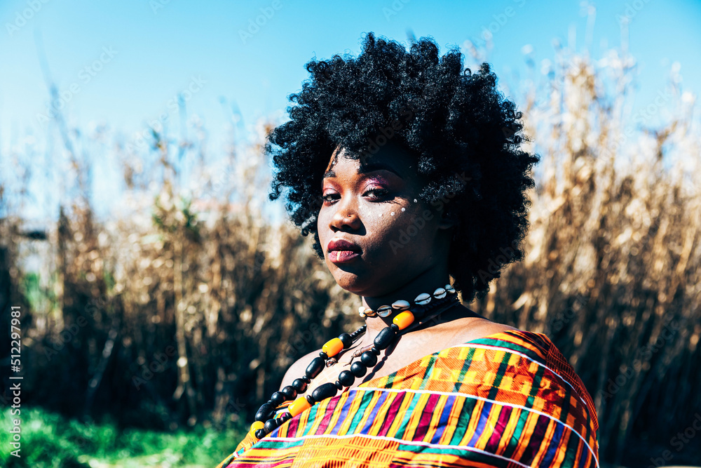 Black woman in traditional African attire Stock Photo | Adobe Stock