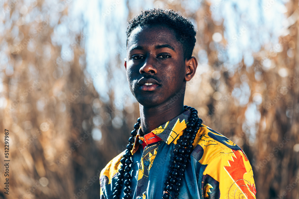 Black male model in traditional African attire Stock Photo | Adobe Stock