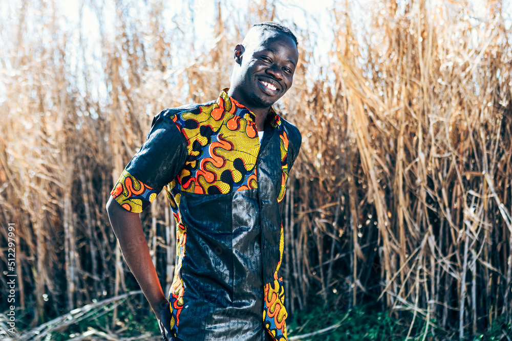 Black male model in traditional African attire Stock Photo | Adobe Stock