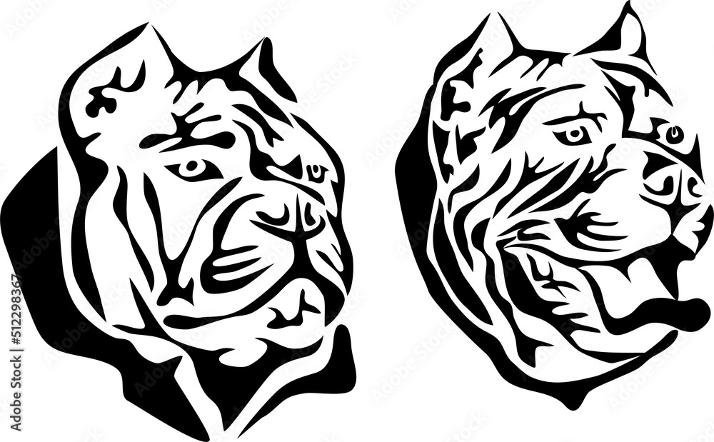 American bully - stylized vector illustration Stock Vector | Adobe Stock