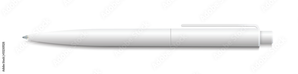 White pen isolated on white background Stock Vector | Adobe Stock