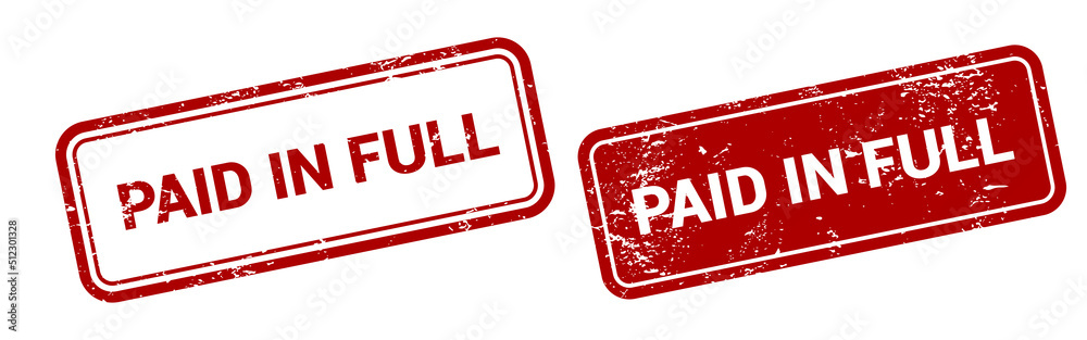 Paid in full stamp Stock Vector | Adobe Stock