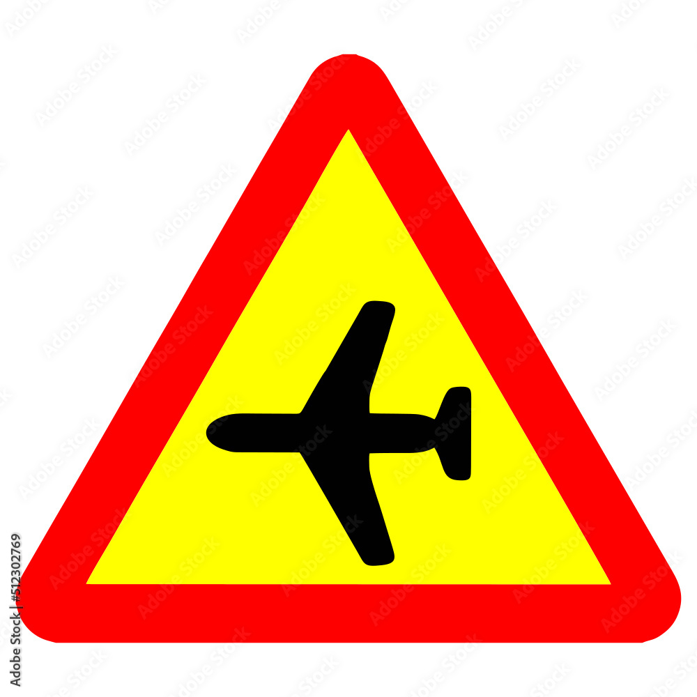 aircraft, sign, traffic, plane, warning, airplane, road, danger ...