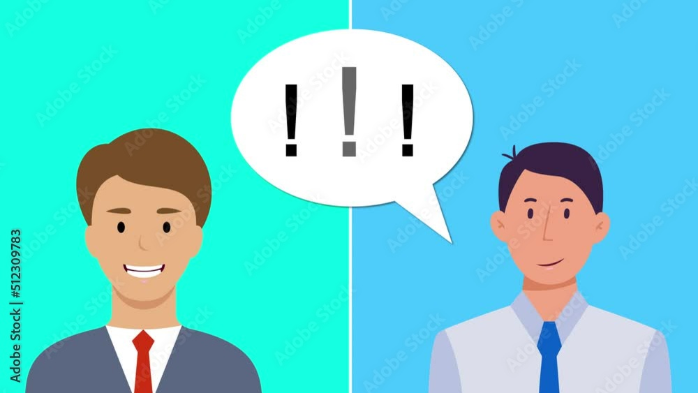 Young Businessman Asking Question to a Professional Business Person ...