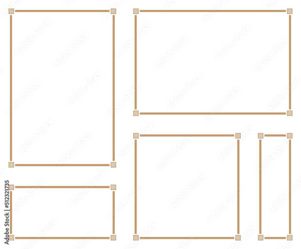 Decorative frame.A frame that gave a change in size to the same design ...