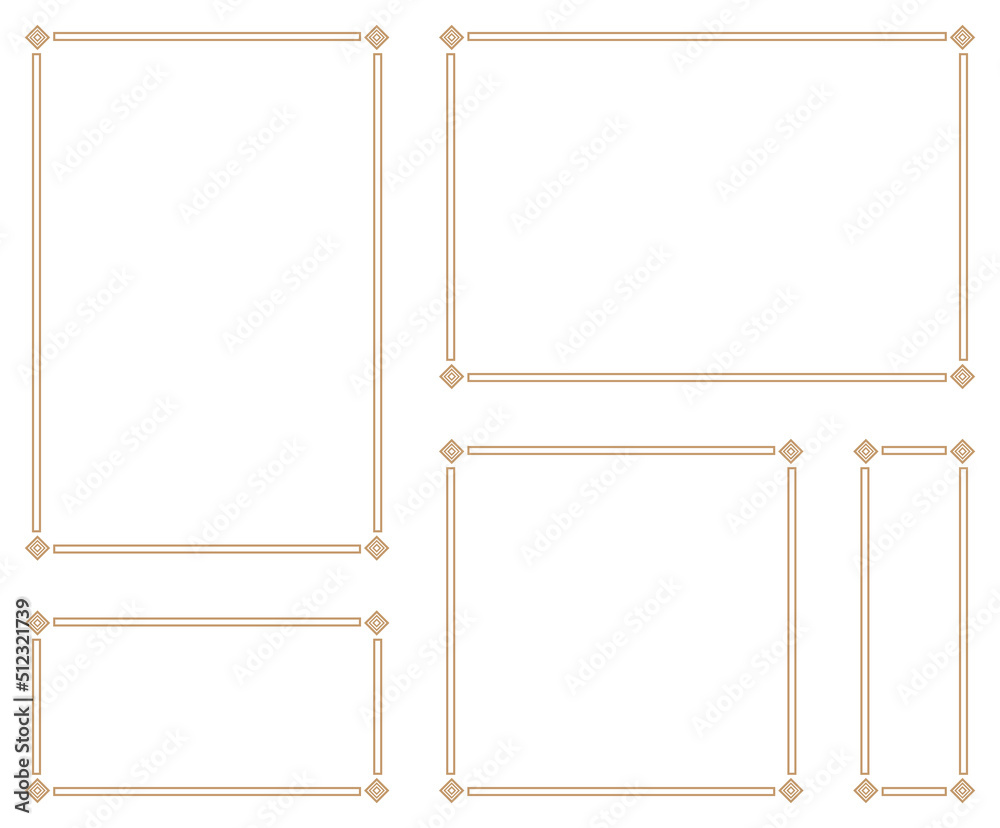 Decorative frame.A frame that gave a change in size to the same design ...