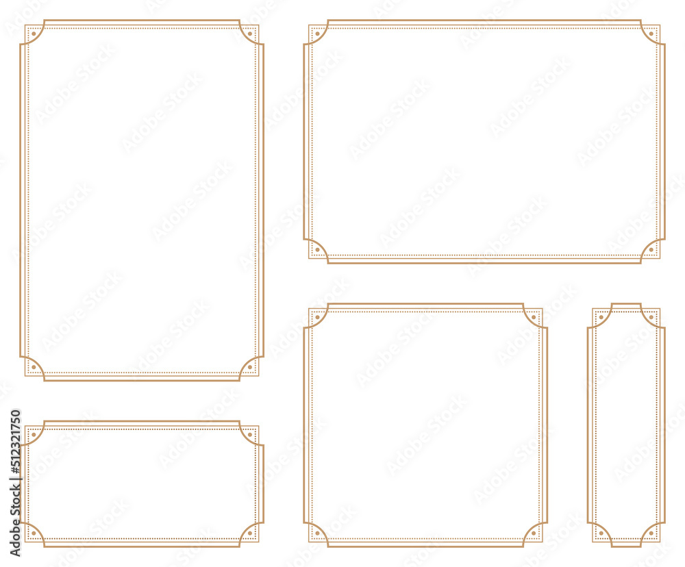 Decorative frame.A frame that gave a change in size to the same design ...