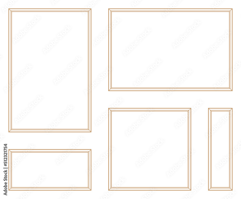 Decorative frame.A frame that gave a change in size to the same design ...