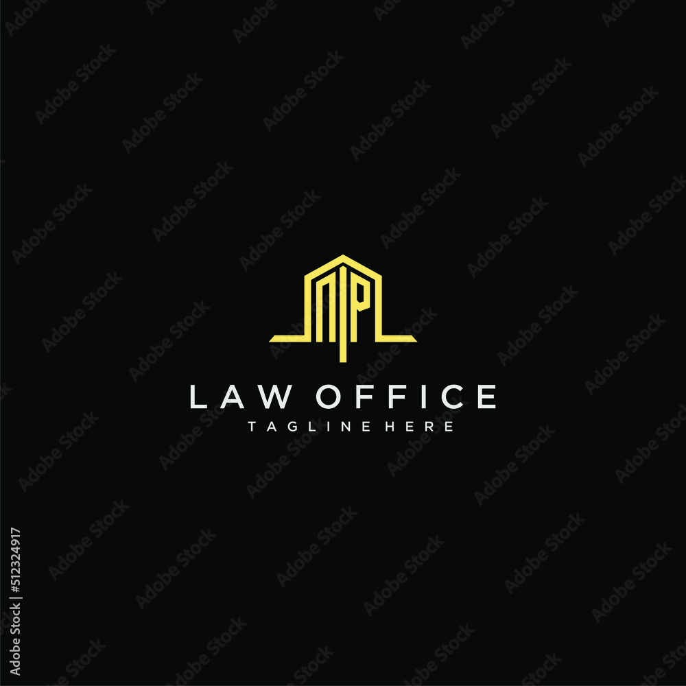 NP initial monogram logo for law office with home office design image ...
