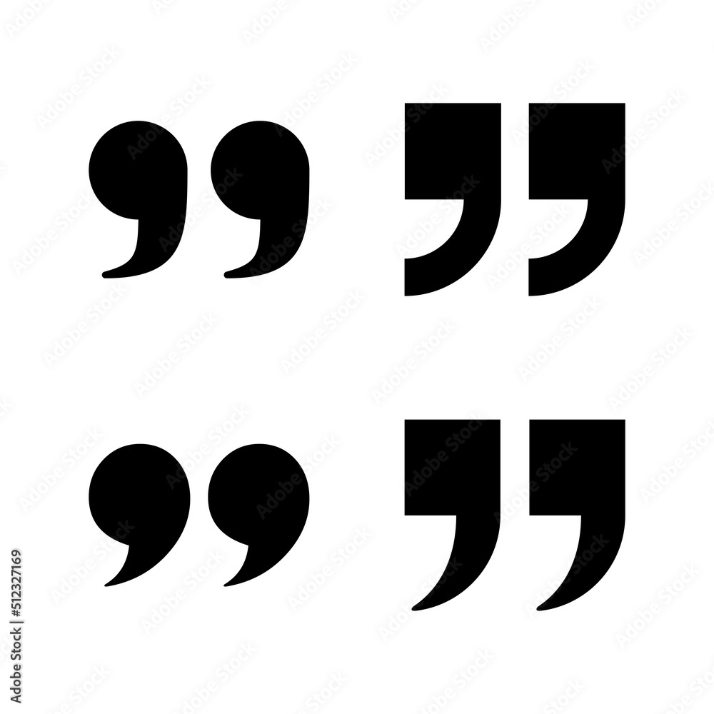 Quote icon vector. Quotation mark sign and symbol Stock Vector | Adobe ...