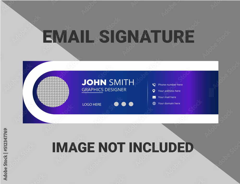 Email signature Design template set special modern creative minimal ...